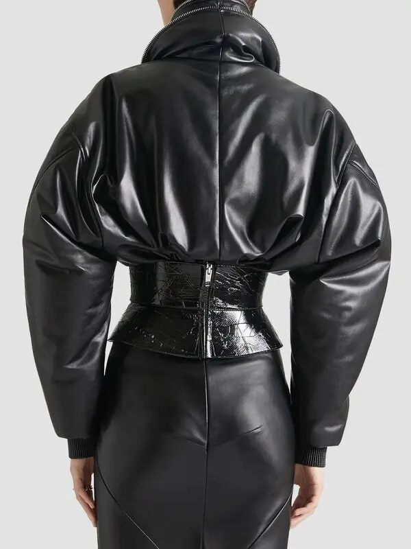 Givenchy Corset Belt In Nappa Leather With Tape Print
