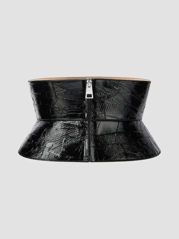 Givenchy Corset Belt In Nappa Leather With Tape Print