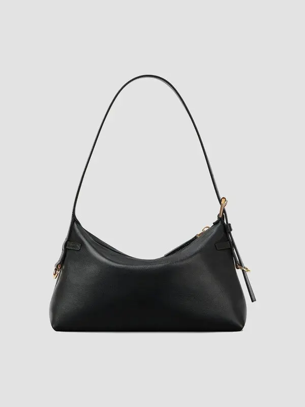 Givenchy Mini Voyou Shoulder Bag In Shiny Leather - Black