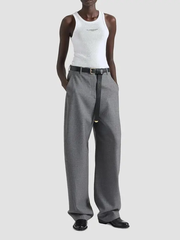 Givenchy Slim Fit Tank Top In Cotton With Stamp Print