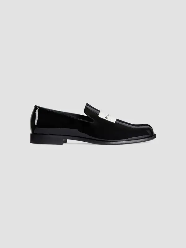 Givenchy Label Loafers In Shiny Leather