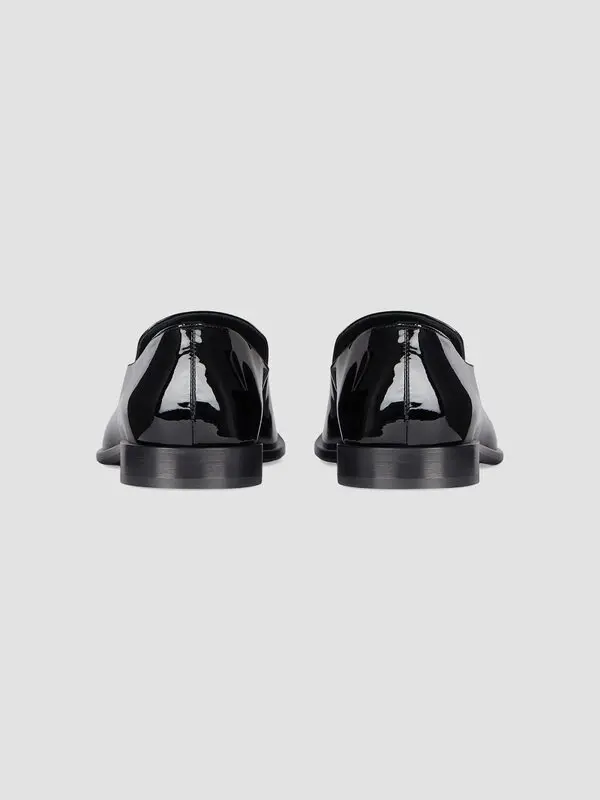 Givenchy Label Loafers In Shiny Leather
