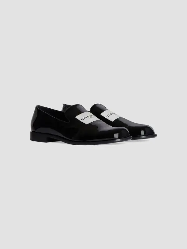 Givenchy Label Loafers In Shiny Leather