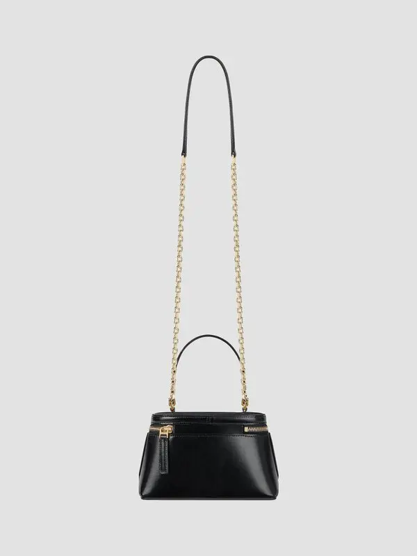 Givenchy Antigona Vanity Bag In Box Leather With Chain - Black