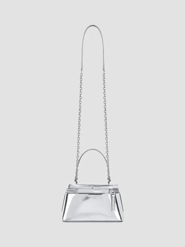 Givenchy Antigona Vanity Bag In Mirror Effect Leather - Silvery