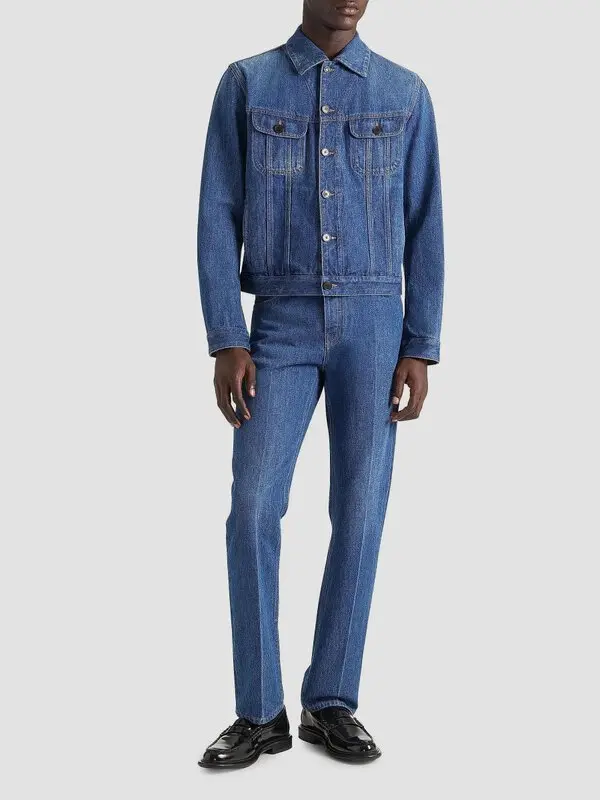 Givenchy Straight Fit Shadow Washed Jeans With Crease Effect