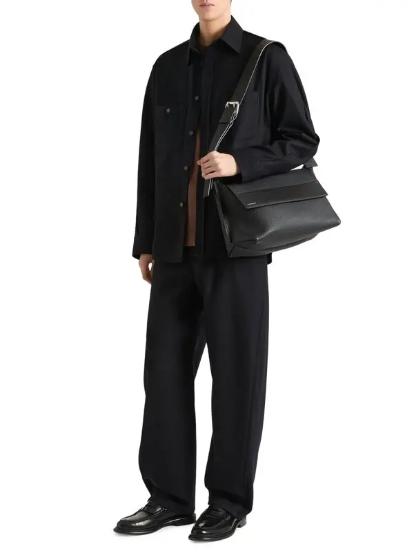 Givenchy Couture Seam Overshirt In Flannel - Black