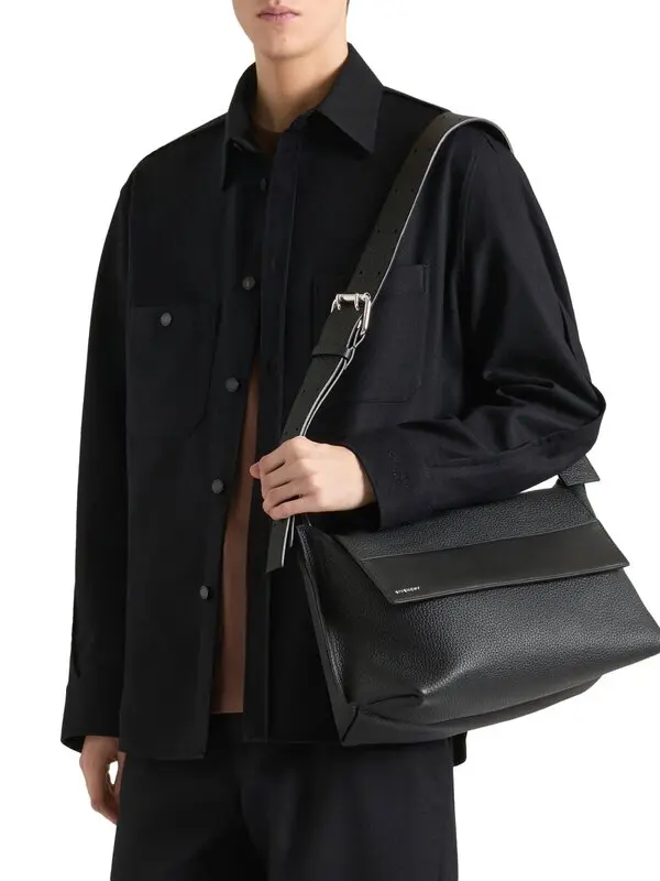 Givenchy Couture Seam Overshirt In Flannel - Black