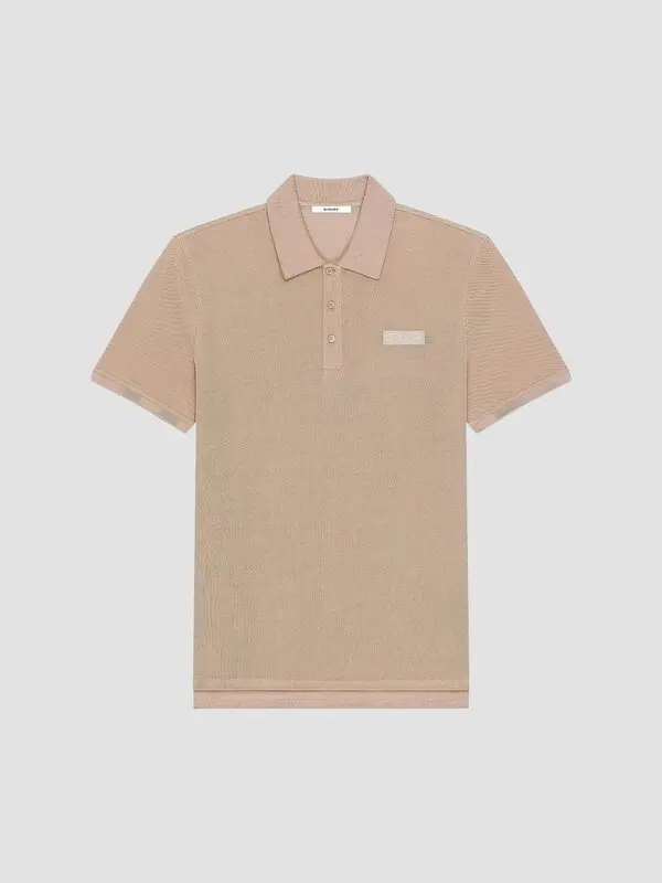 Givenchy Polo In Cotton With Paris Gros Grain - Beige