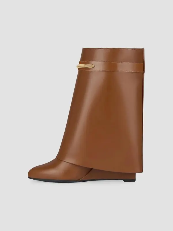 Givenchy Shark Ankle Boots In Leather - Tan