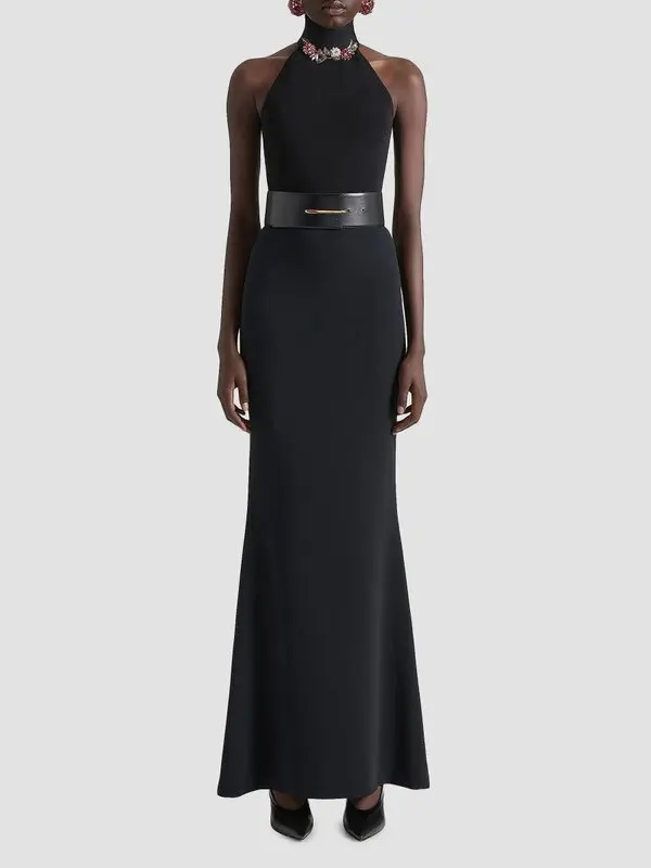 Givenchy Halterneck Top In Viscose With Crystals