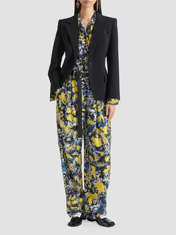 Givenchy Single-breasted Jacket In Crepe Cady