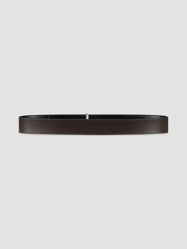 Givenchy Label Reversible Belt In Leather