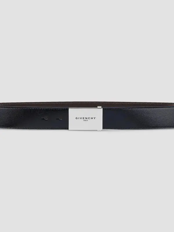 Givenchy Label Reversible Belt In Leather