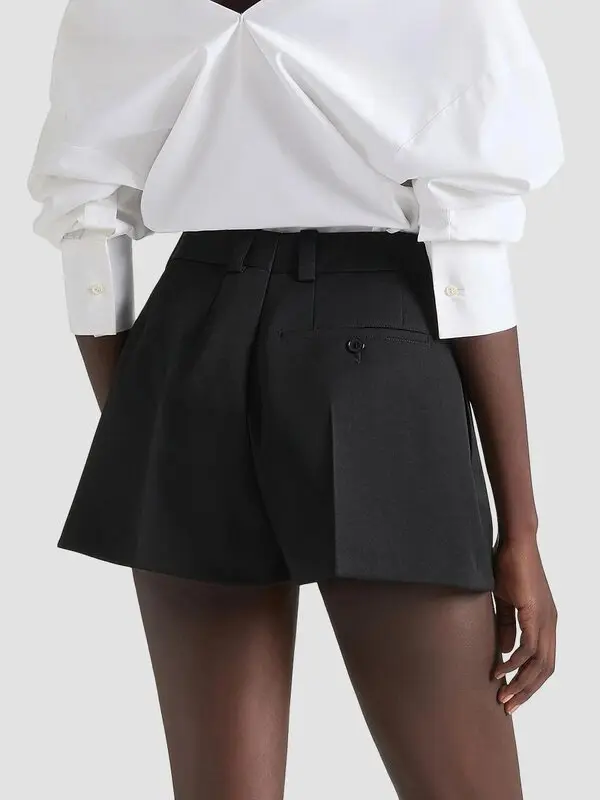 Givenchy Pleated Shorts In Wool
