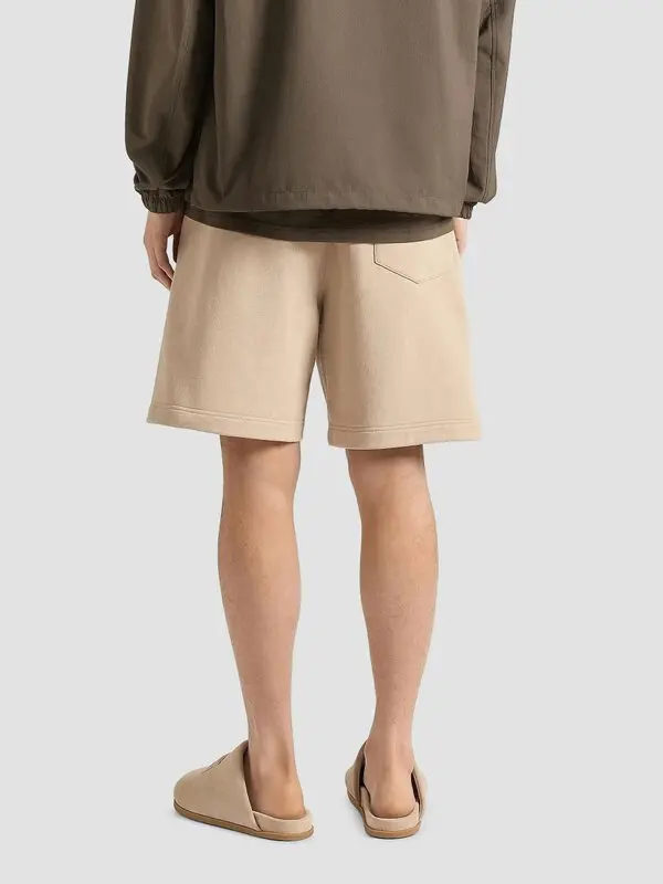 Givenchy Bermuda Shorts In Fleece With Paris Gros Grain - Beige
