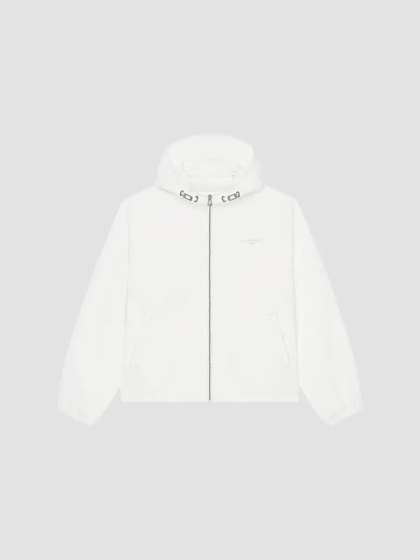 Givenchy Windbreaker Jacket In Polyfaille Embroidered Paris - White