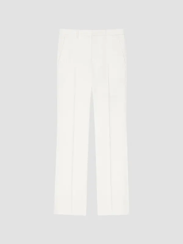 Givenchy Straight Leg Tailored Trousers In Wool And Mohair - Ivory