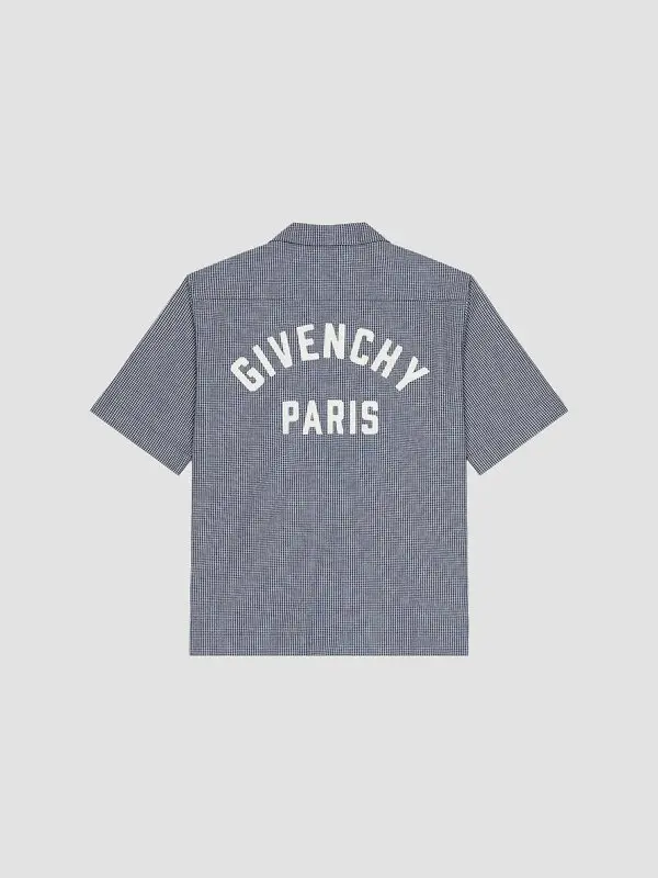 Givenchy Checked Shirt In Cotton With Paris Embroidery