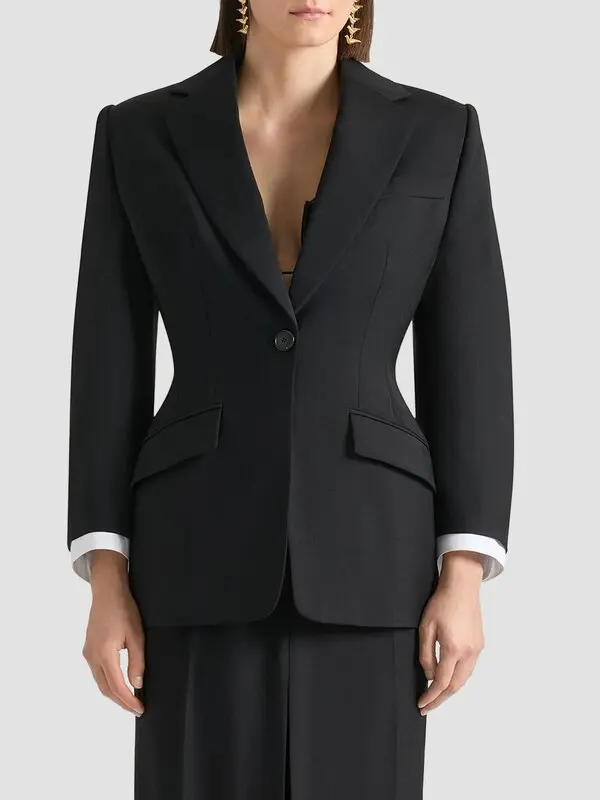 Givenchy Single-breasted Cocoon Blazer In Wool And Mohair