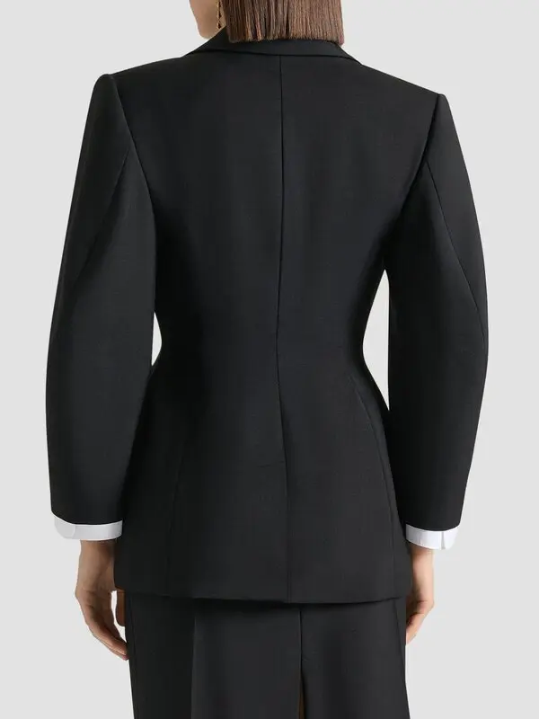 Givenchy Single-breasted Cocoon Blazer In Wool And Mohair