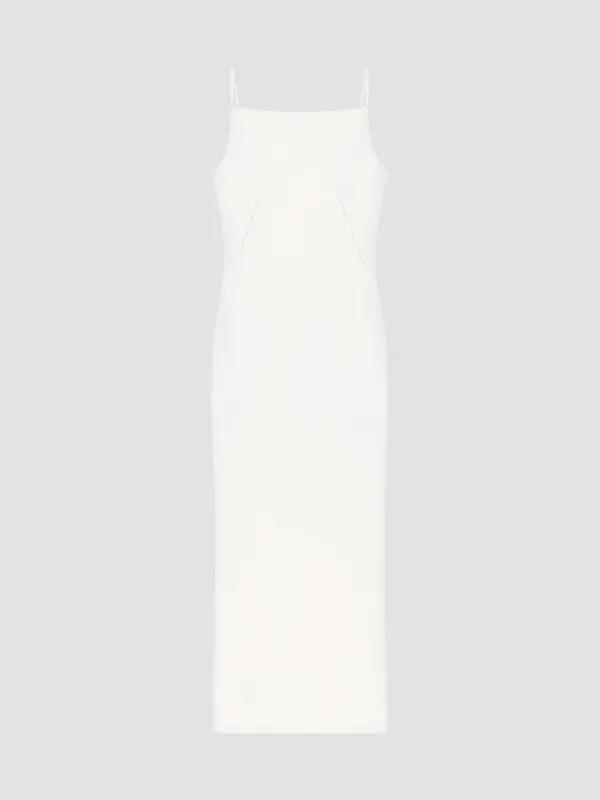 Givenchy Sliced Long Dress In Crepe Cady - Ivory