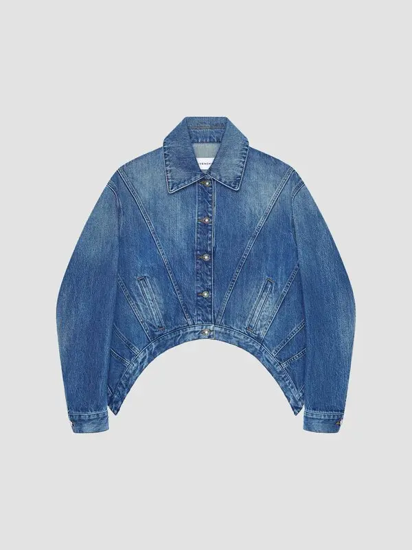 Givenchy Trapeze Jacket In Denim