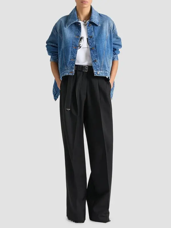 Givenchy Trapeze Jacket In Denim