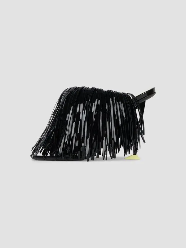 Givenchy Boudoir Heeled Mules In Patent Leather With Fringes - Black
