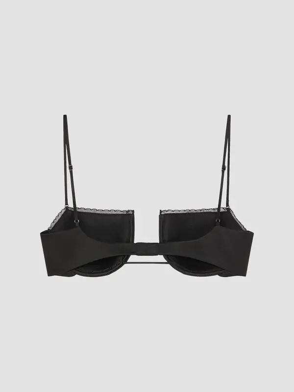 Givenchy Cutaway Bra In Satin And Lace Top