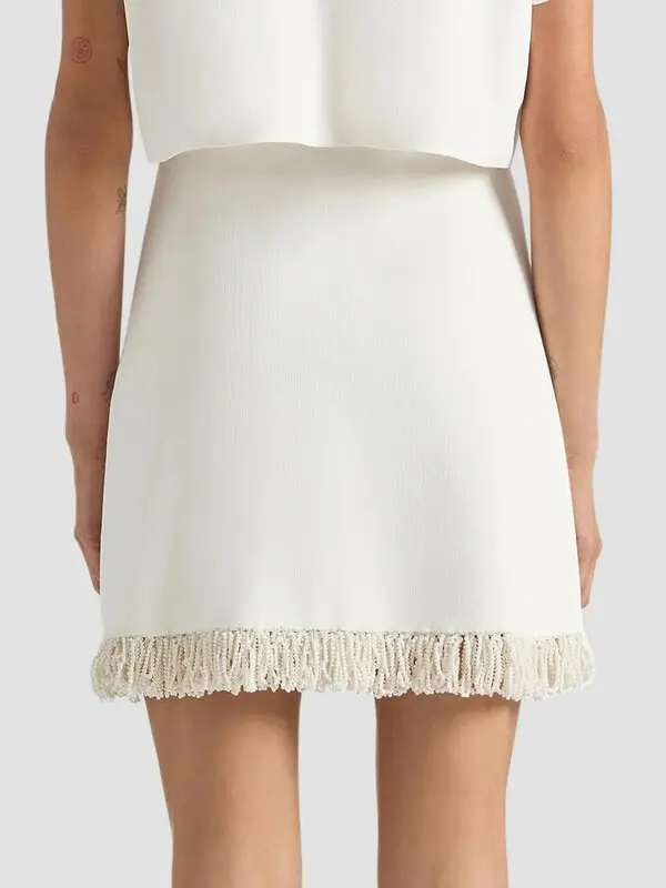 Givenchy Mini Skirt In Knit With Embroidered Pearls