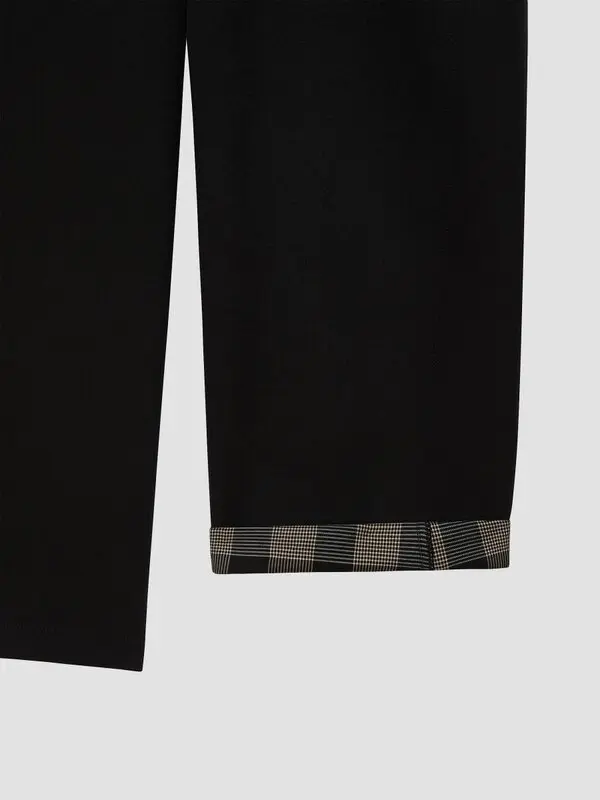 Givenchy Couture Seam Pants In Flannel With Checked Reverse
