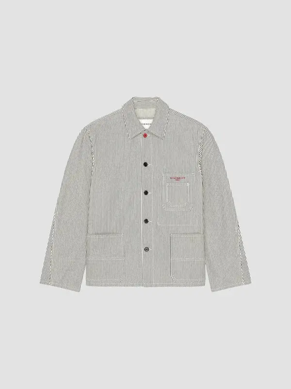 Givenchy Couture Seam Striped Jacket In Denim