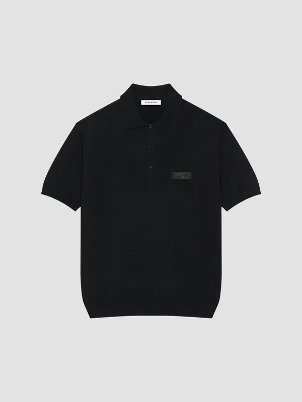 Givenchy Couture Seam Polo Shirt In Cotton With Gros Grain Detail - Black