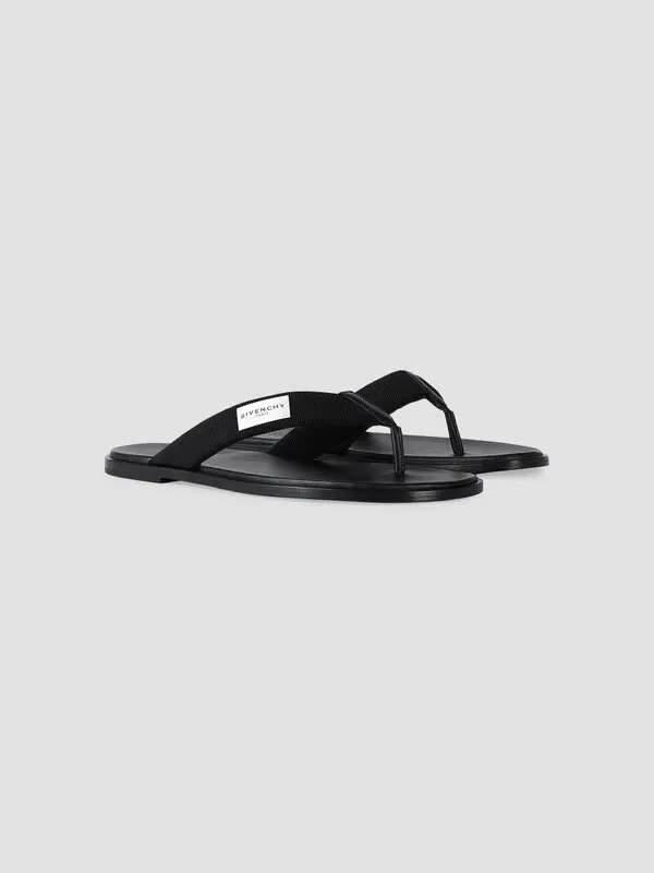 Givenchy Bay Thongs In Gros Grain And Leather