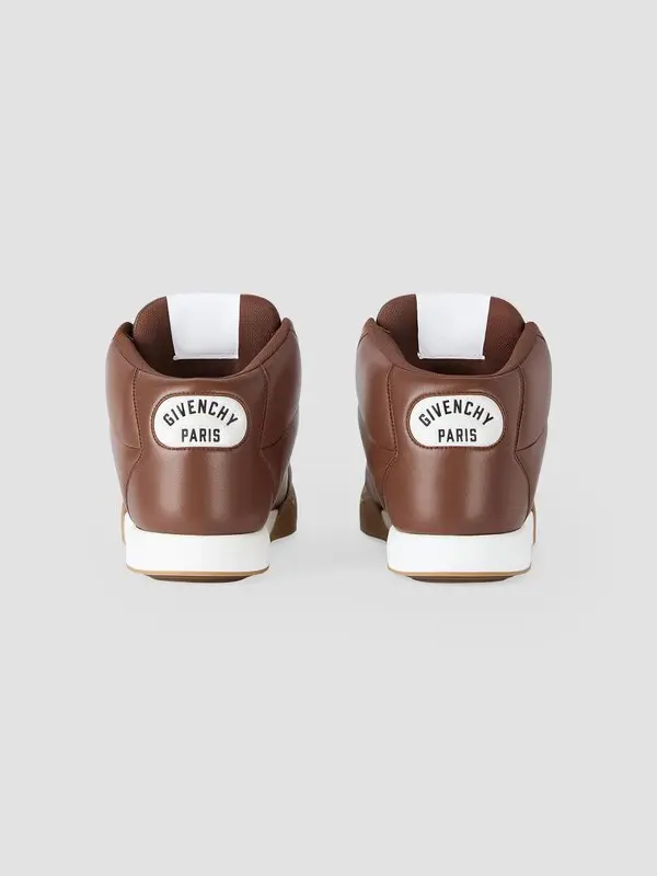 Givenchy Puffy Yard Mid-top Sneakers In Nappa Leather - Brown