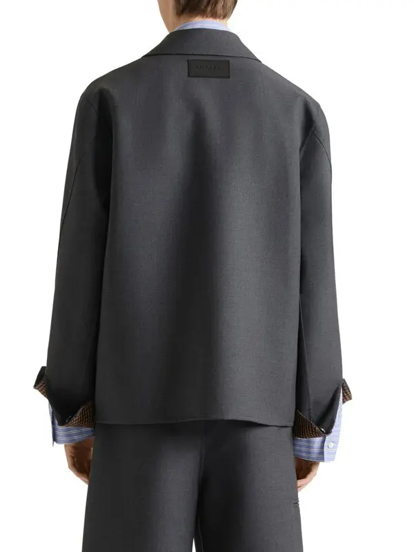 Givenchy Overshirt In Wool With Checked Reverse