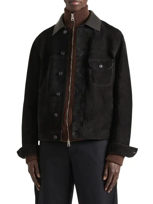 Givenchy Jacket In Suede With Asymmetrical Pocket