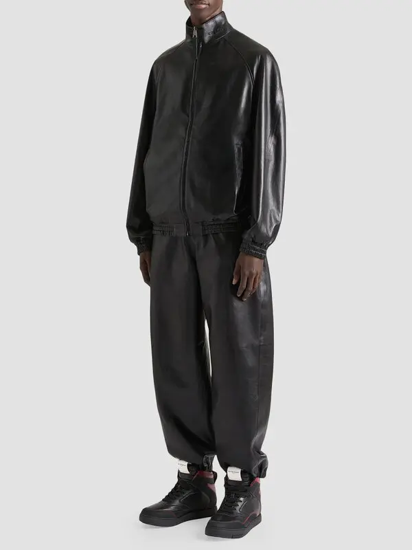 Givenchy Couture Seam Jogger Pants In Nappa Leather