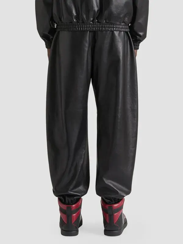 Givenchy Couture Seam Jogger Pants In Nappa Leather