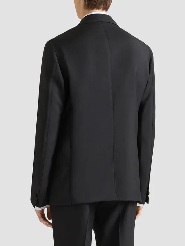 Givenchy Single-breasted Deconstructed Jacket In Wool And Mohair