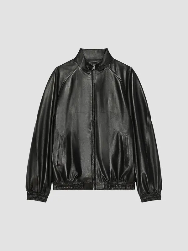 Givenchy Couture Seam Track Jacket In Nappa Leather
