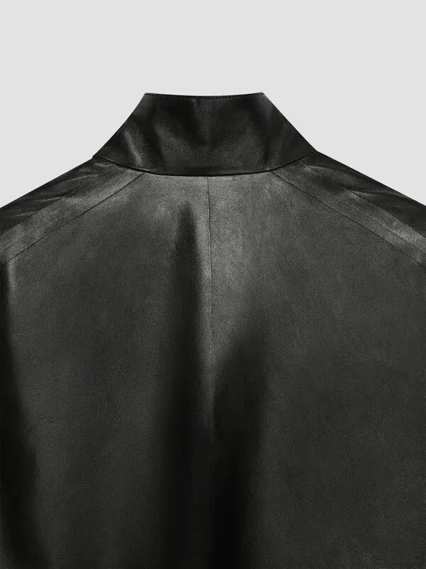 Givenchy Couture Seam Track Jacket In Nappa Leather