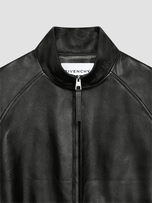 Givenchy Couture Seam Track Jacket In Nappa Leather