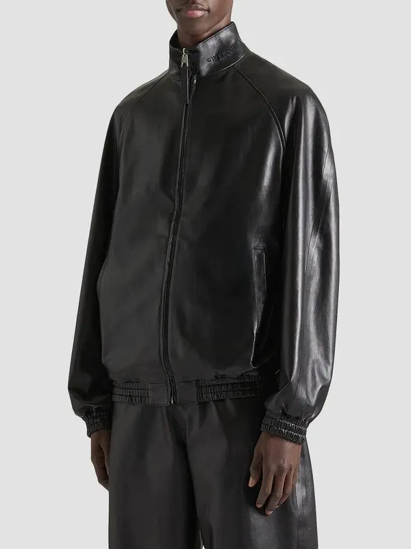 Givenchy Couture Seam Track Jacket In Nappa Leather