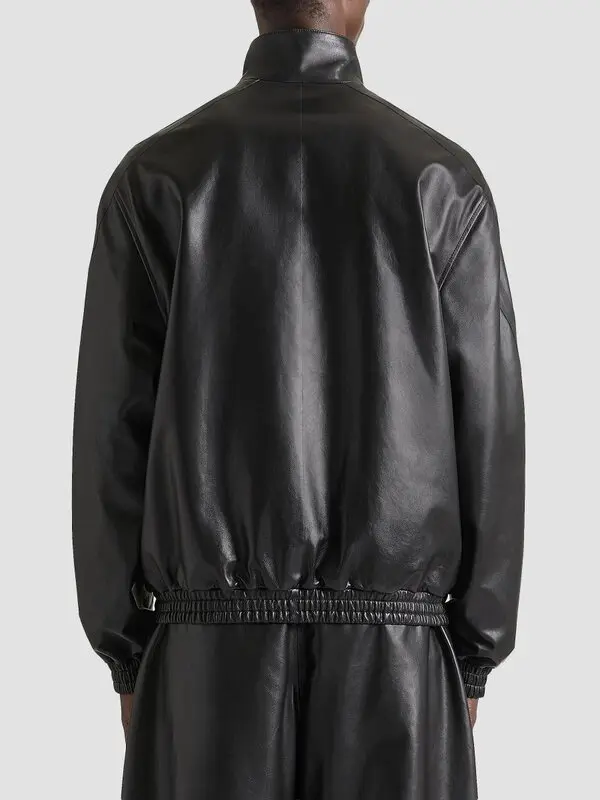 Givenchy Couture Seam Track Jacket In Nappa Leather