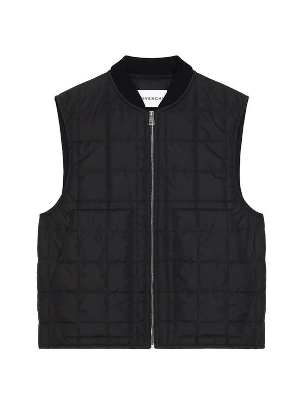 Givenchy Couture Seam Quilted Sleeveless Blouson Vest