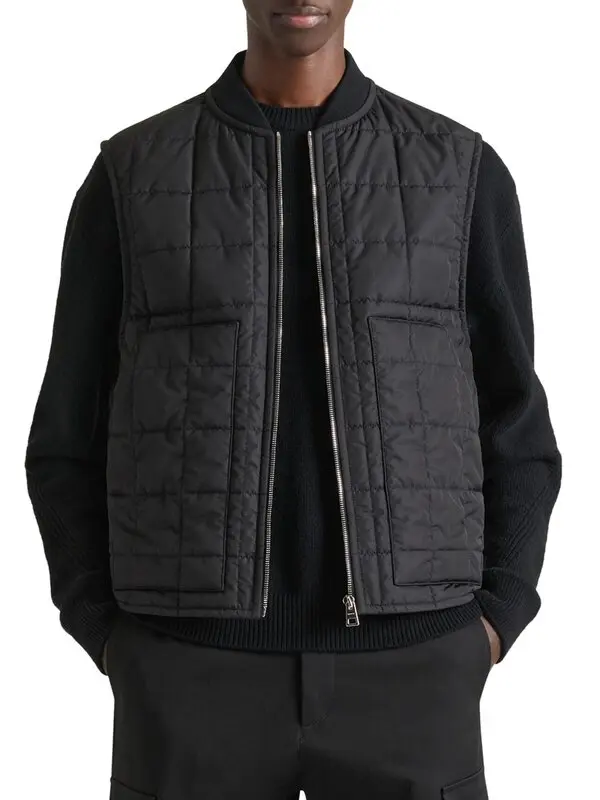 Givenchy Couture Seam Quilted Sleeveless Blouson Vest