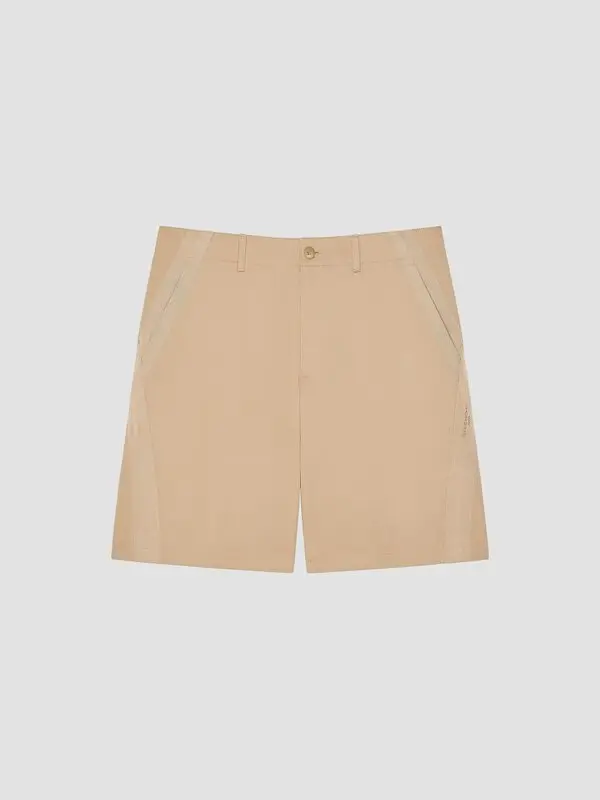 Givenchy Couture Seam Bermuda Shorts In Cotton With Gros Grain - Beige