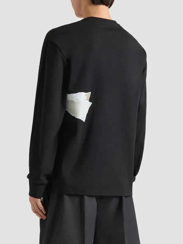 Givenchy T-shirt In Cotton With Ripped Papers Print